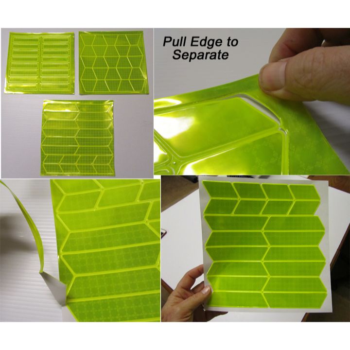 Reflective Fire Helmet NFPA Compliant Decals - Fluorescent Lime ...