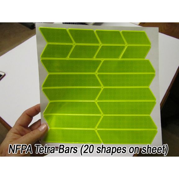 Reflective Fire Helmet NFPA Compliant Decals - Fluorescent Lime ...