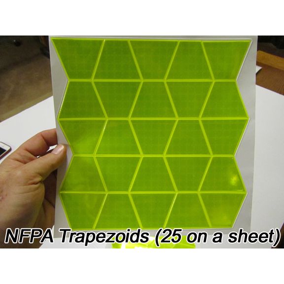 Reflective Fire Helmet NFPA Compliant Decals - Fluorescent Lime ...